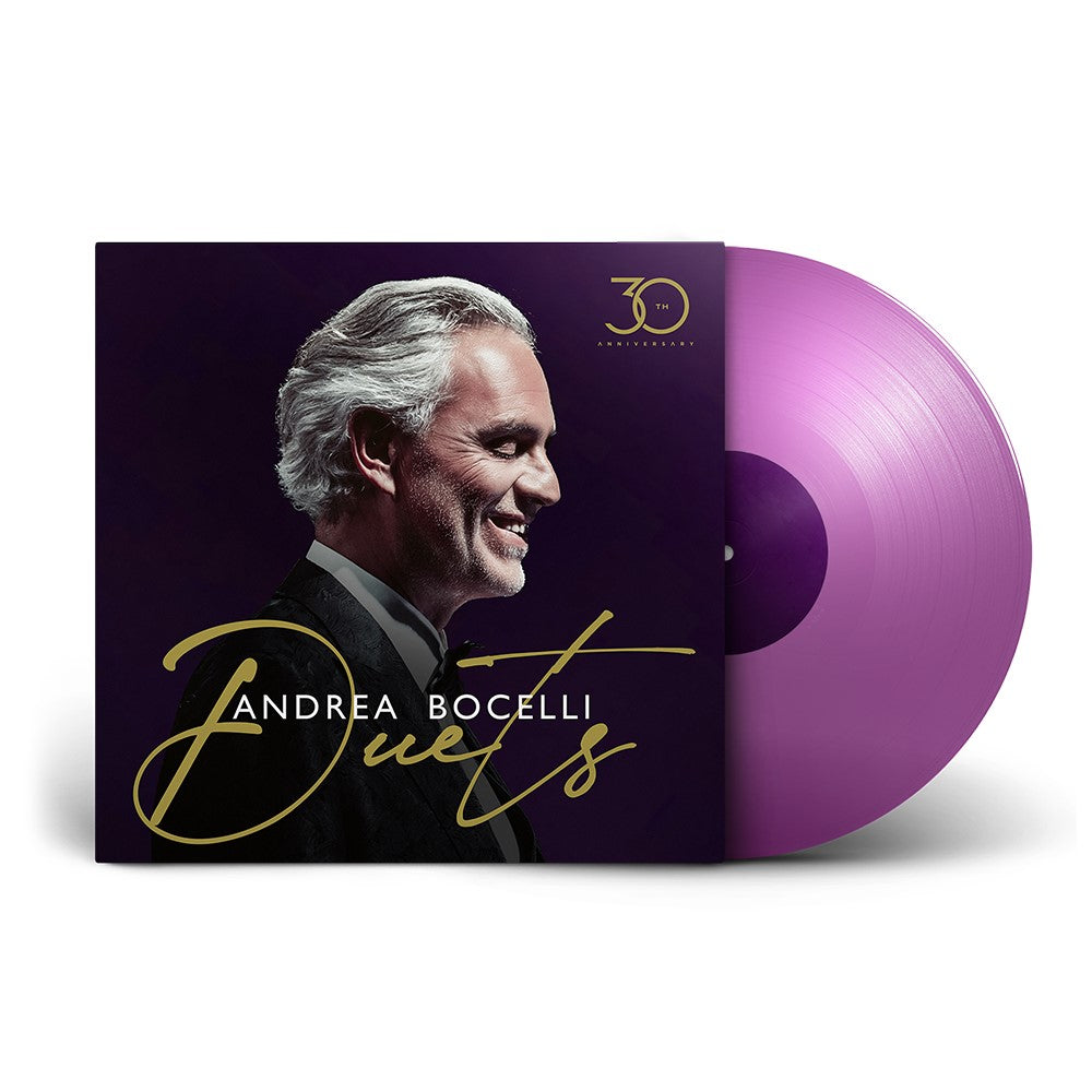 Andrea Bocelli - Duets 30th Anniversary Exclusive Purple Vinyl LP ...