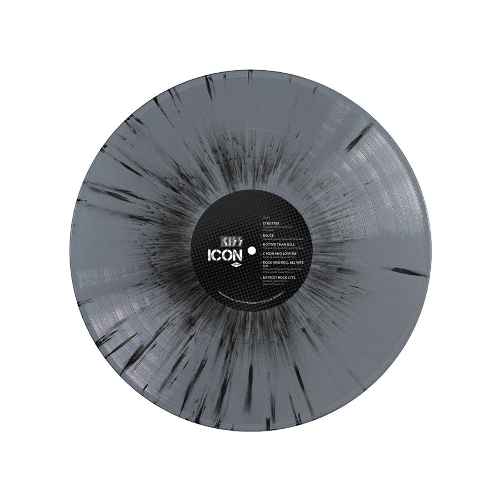 KISS - ICON Rock Exclusive Limited Silver/Black Splatter Color LP ...
