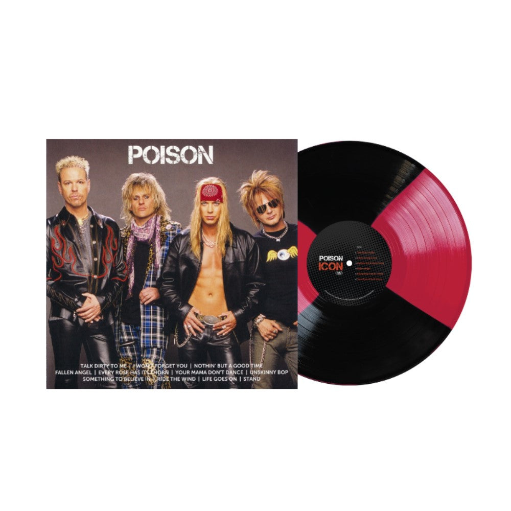 Poison ICON Rock Exclusive Limited Red/Black Color Vinyl LP – Vinceron